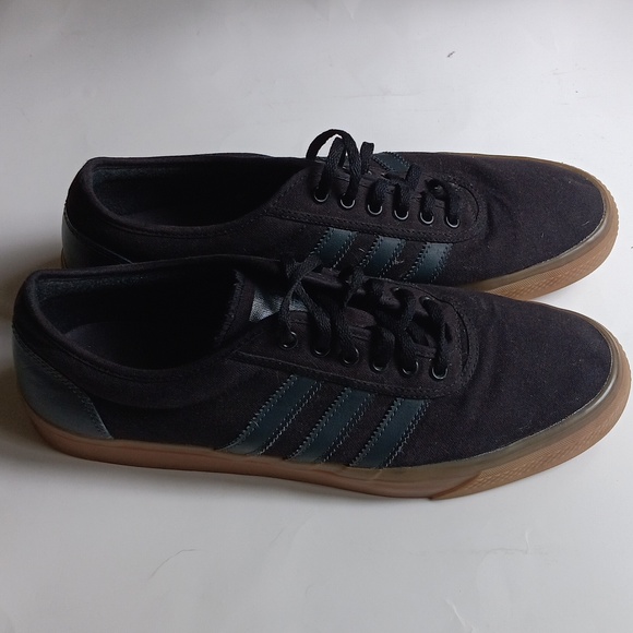 adidas | Shoes | Adidas Black Canvas Sneakers | Poshmark
